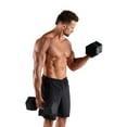 Weider 70 lbs Rubber Hex Dumbbell - Convenient Hand Weights for ...