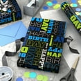 Hallmark Birthday Wrapping Paper Roll (Bold Blue and Green Lettering on ...