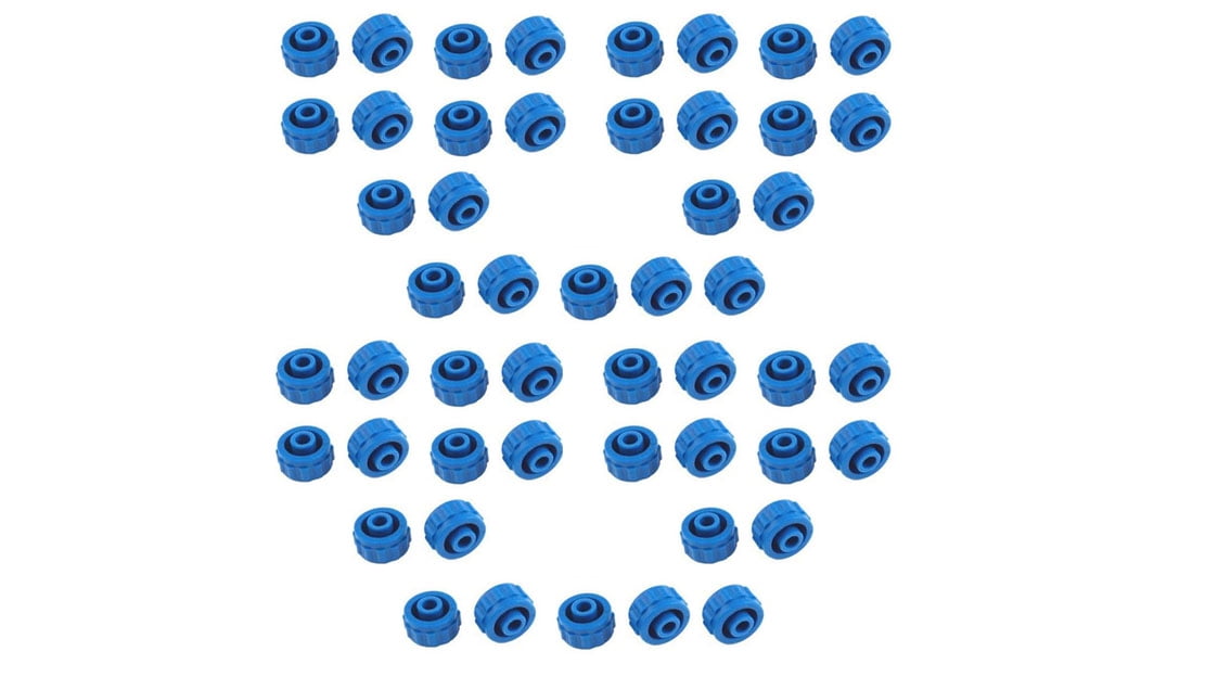 Global Medical Products Syringe Tip Cap, Luer Lock, Blue, Non-Sterile ...