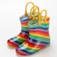 Angala Rain Boots For Girls Mid Calf Floral Print Waterproof Cute ...