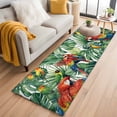 Colored Parrot Runner Rug for Hallway 2x6ft, Oil Painted Tropical ...