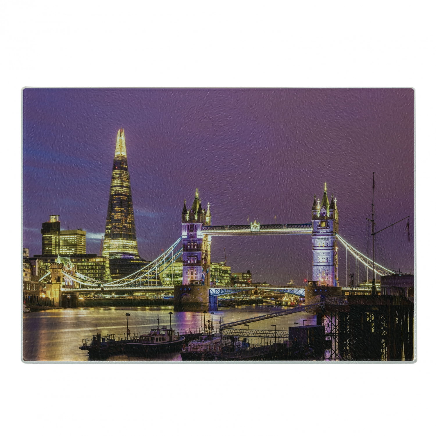 London Cutting Board, Tower Bridge in London at Night Historical ...