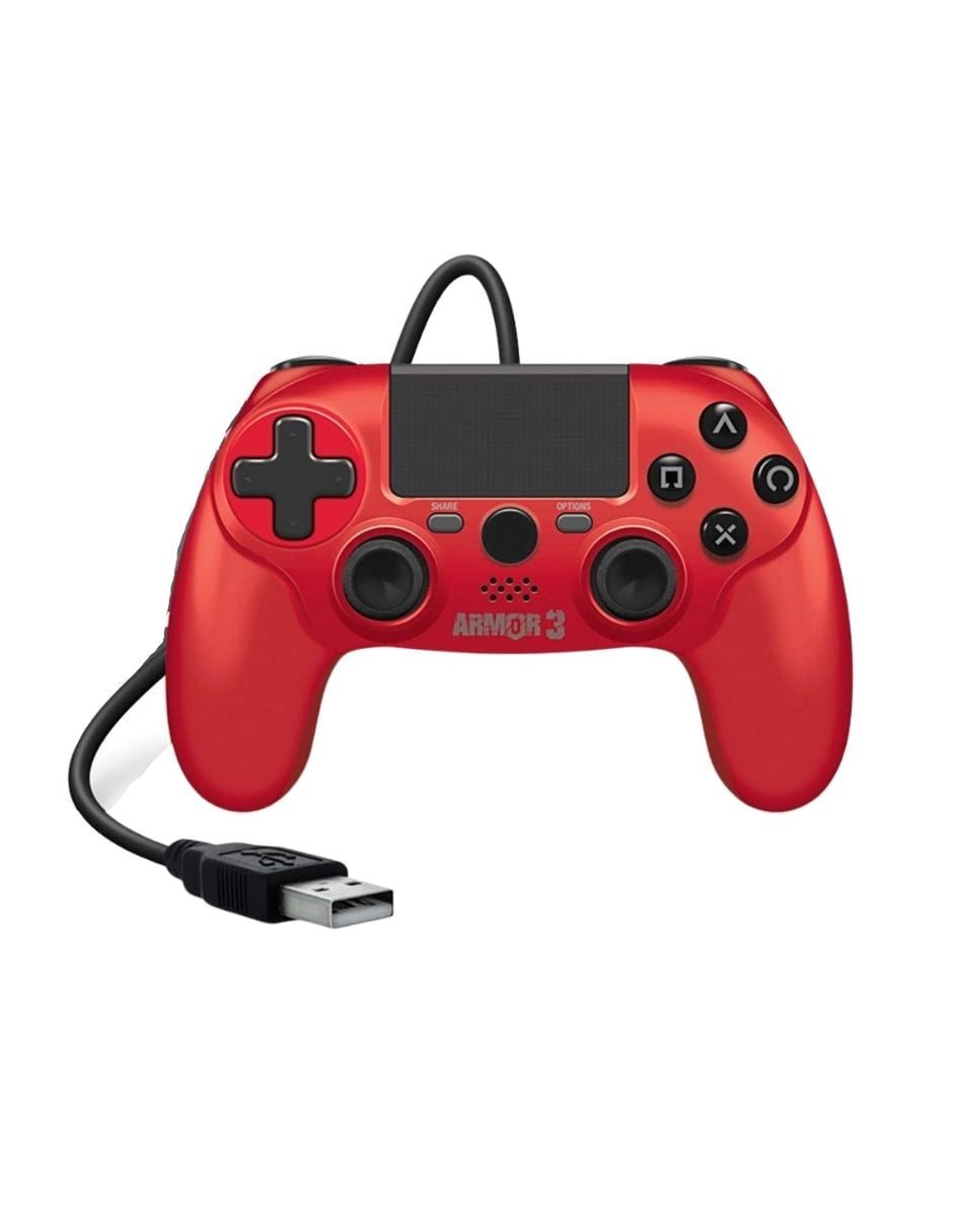 Control Alámbrico Armor 3 Red Hyperkin Para Ps4 / PC / MAC Hyperkin ...