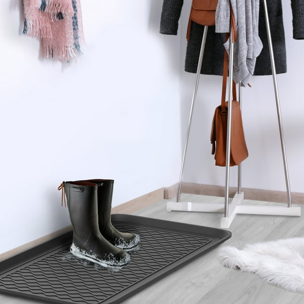 Stalwart All Weather Boot Tray in Multiple Sizes (Set of Two, Black ...