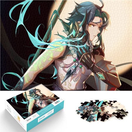 1000 Piece Circular Puzzle Brain Intelligence Challenge Diameter 26.5 inches Genshin Impact ...