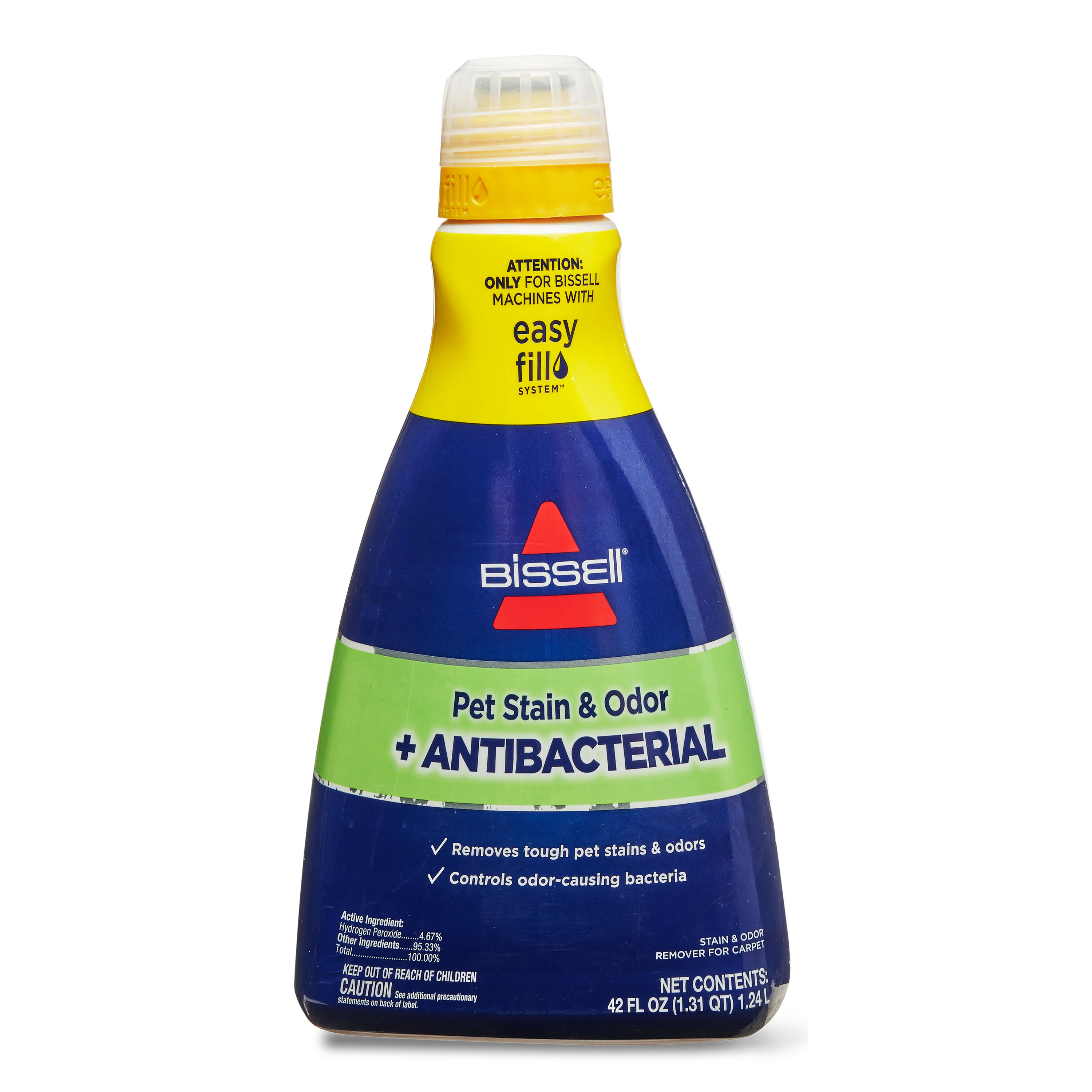 BISSELL Pet Stain Odor Antibacterial Carpet Cleaning Formula 42 Oz BISSELL Pet Stain Odor Antibacterial Carpet Cleaning Formula 42 Oz