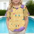 Ceisia Kids' Waffle and Candy Print Short Sleeve Button-Down Shirt ...
