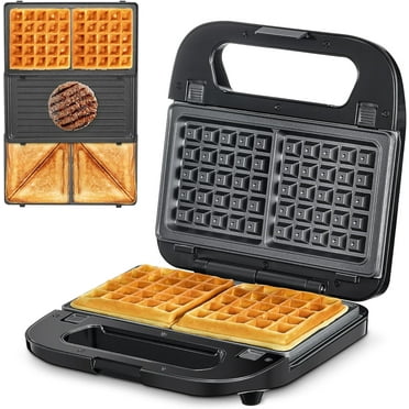 FOHERE 3-in-1 Mini Toaster Machine, Sandwich Maker, Waffle Maker ...