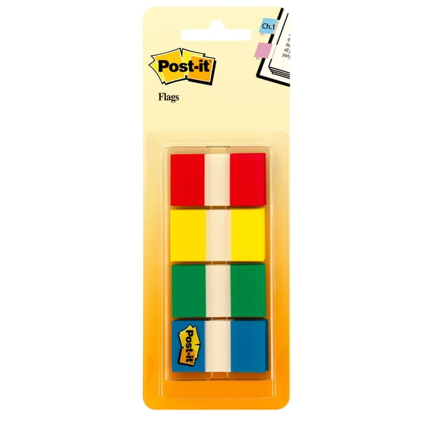 Post-It Flags, Assorted Primary Colors, 1" Flags, 160 Total Flags ...