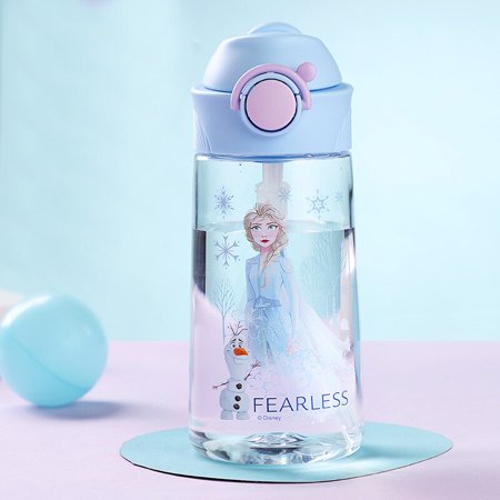 470ml Disney Frozen Children's Cup with A Straw Fall Portable Water Jug Cute Water Bottle Bpa ...