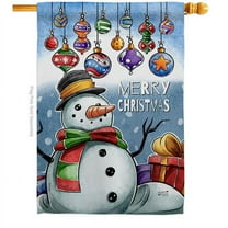 28 x 40 in. Hello Winter House Flag with Wonderland Double-Sided ...