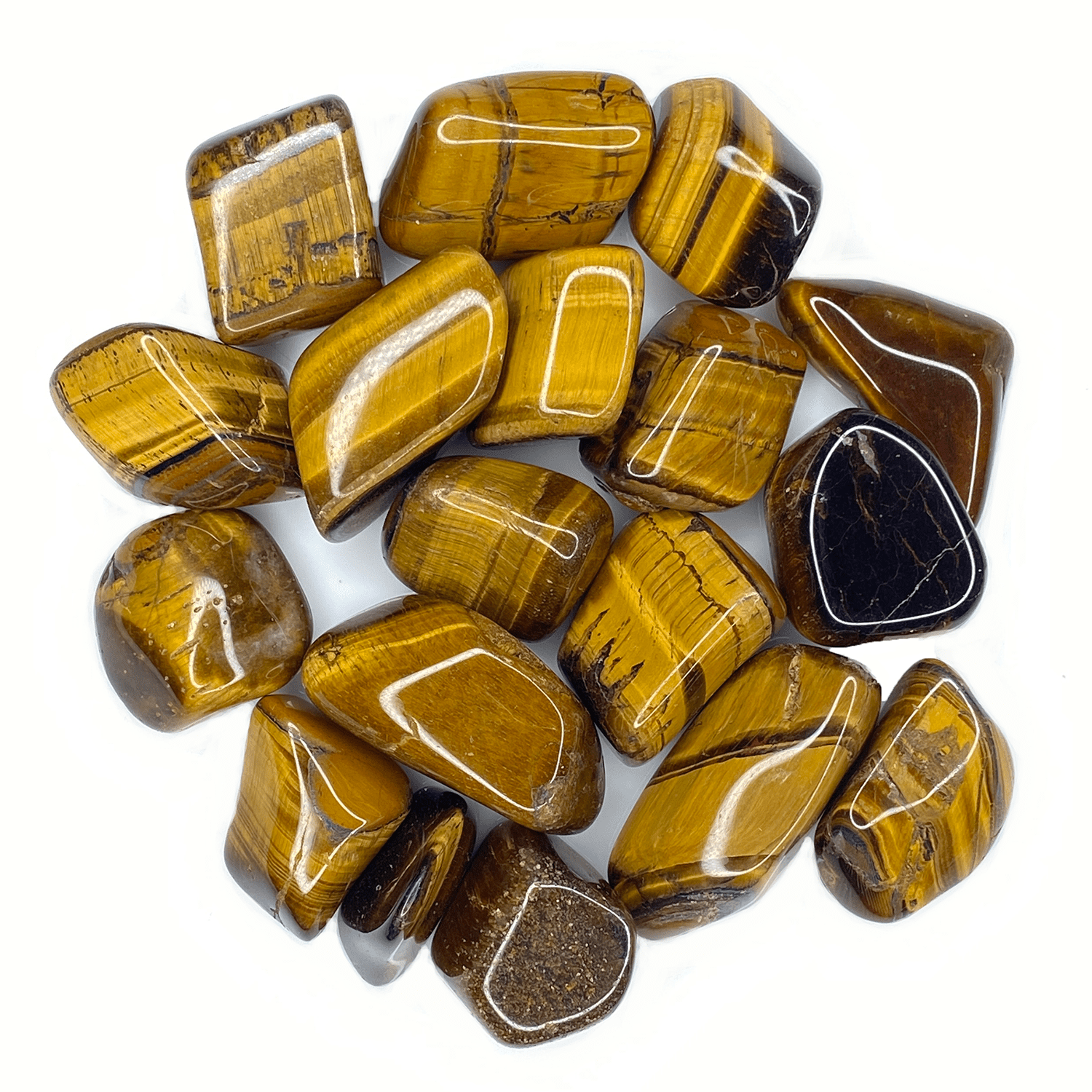 Bulk Tumbled Stone - Large - Gold Tigereye from South Africa Weight: 3 ...