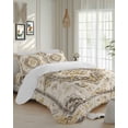 4 Piece Duvet Cover Set Twin, Bohemian Tribal Abstract Texture Soft ...