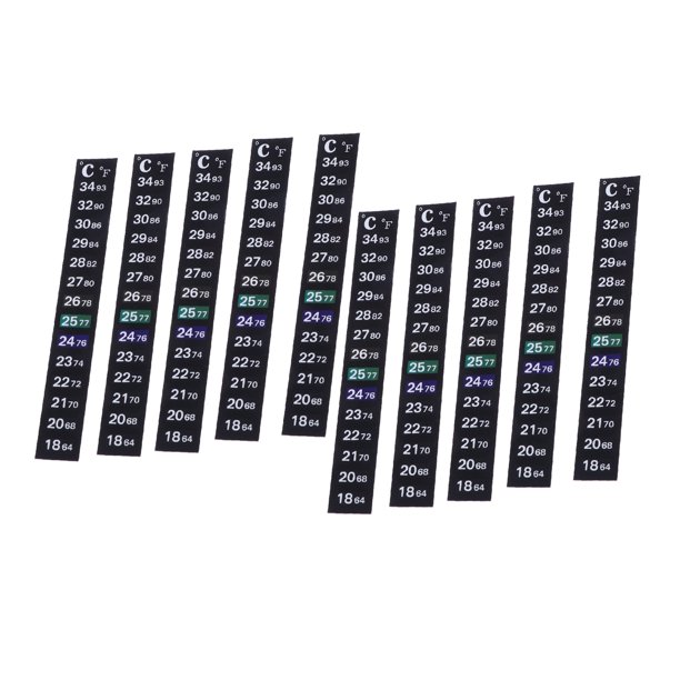 10pcs Traditional Stick-on Digital Temperature Thermometer Strip Degree ...