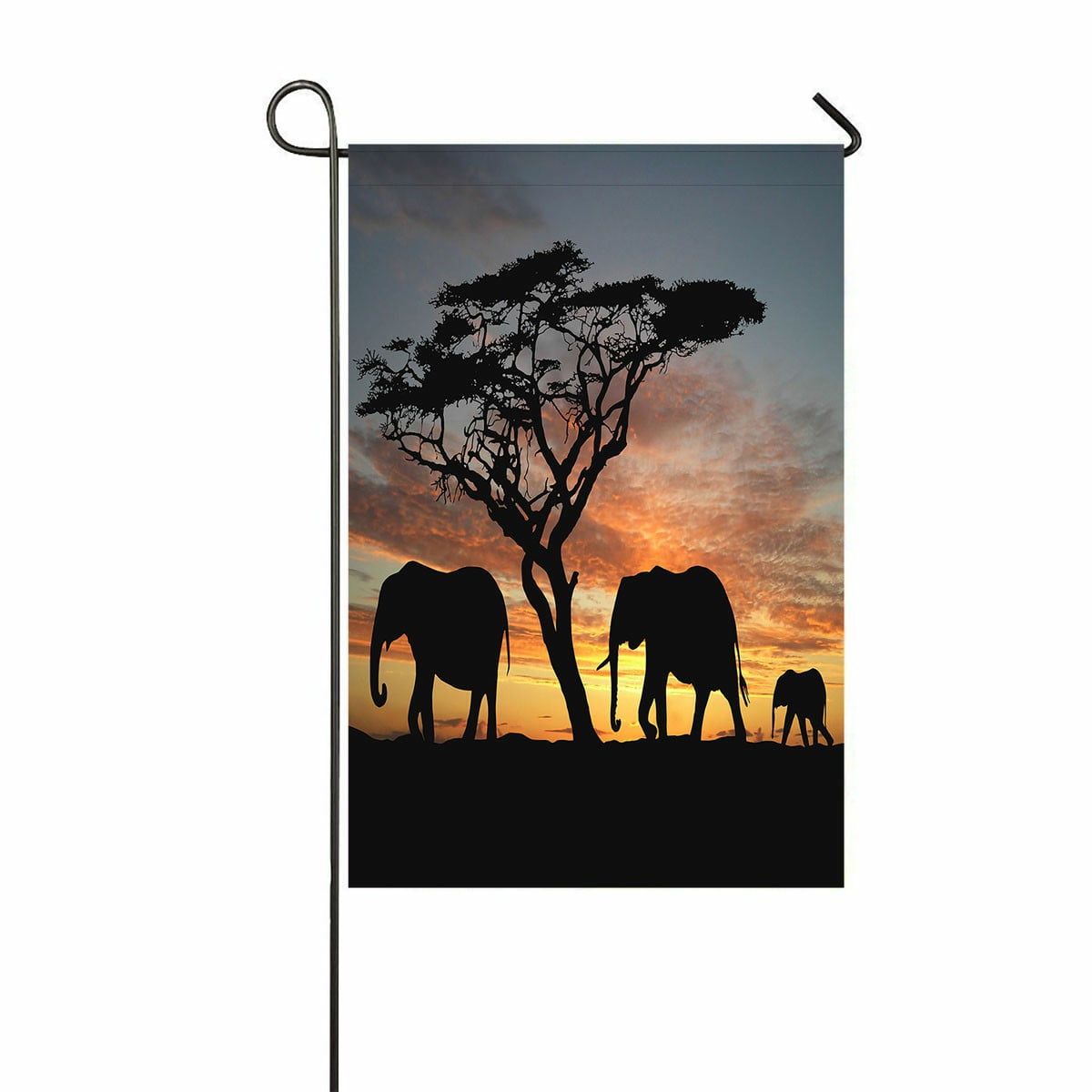 ABPHQTO Group Elephant Africa Home Outdoor Garden Flag House Banner ...