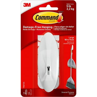 Command Large Brushed Nickel Command Timeless Hook 17063BN - Walmart.com