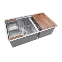 Free Shipping! Ruvati RVH8341 28" Sink 60/40 Double Bowl Undermount Low ...