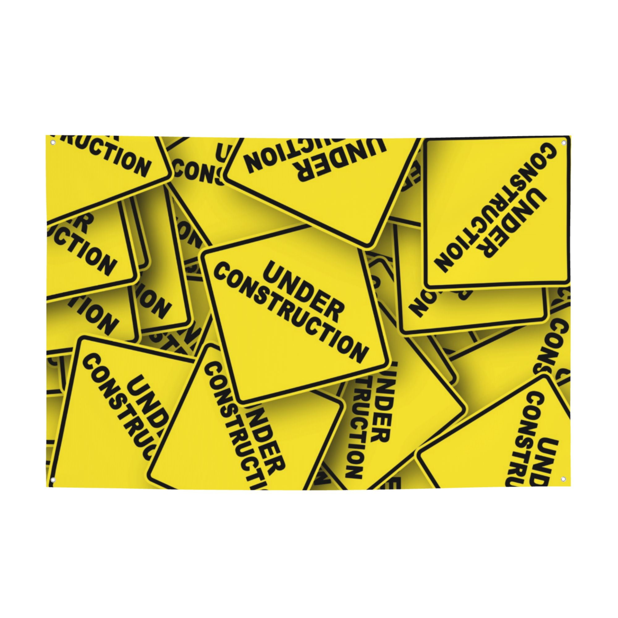 DouZhe Under Construction Lots Sign Banner, Construction Work Sign ...