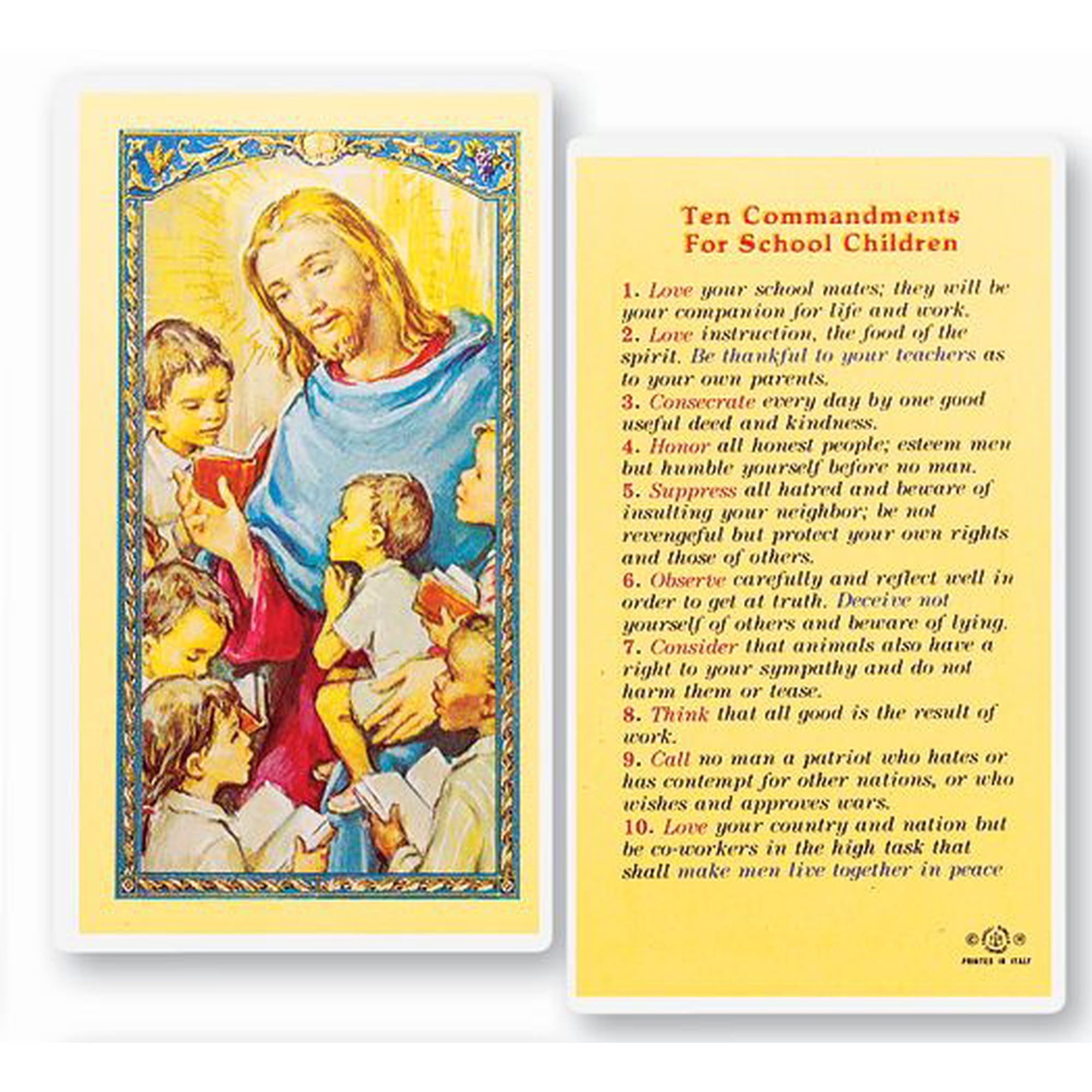 Catholic Ten Commandments For Kids
