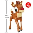 Brickcraft Rudolph Brick Building Kit (76-Plastic Piece Set), Christmas ...