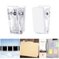 40/100pcs Portable Adhesive Clear Plastic Clips with Adhesive Designs ...