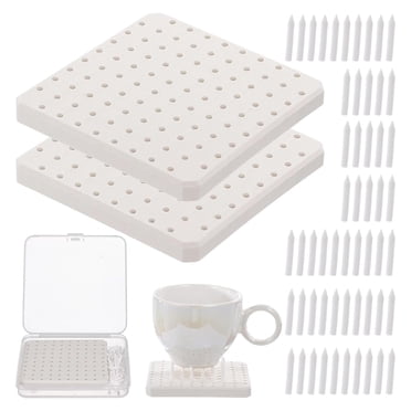 Ceramic Refractory Pad with 60pcs Kiln Stilts Support Nails, Pottery ...