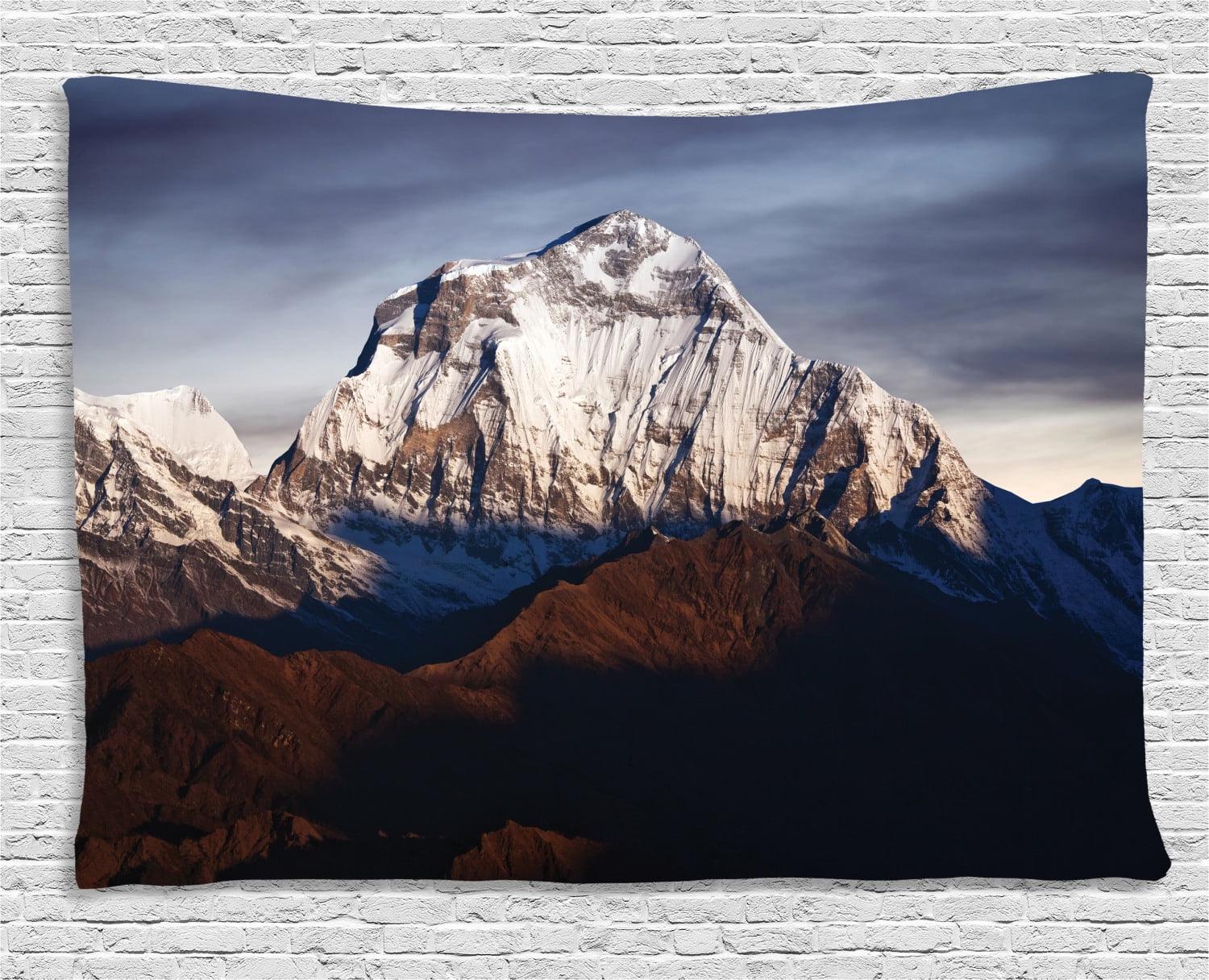 Nepal Tapestry, Panoramic Photograph of Mount Dhaulagiri Dramatic ...