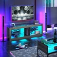 Bestier RGB TV Stand for TVs up to 60" with LED Lights Entertainment ...