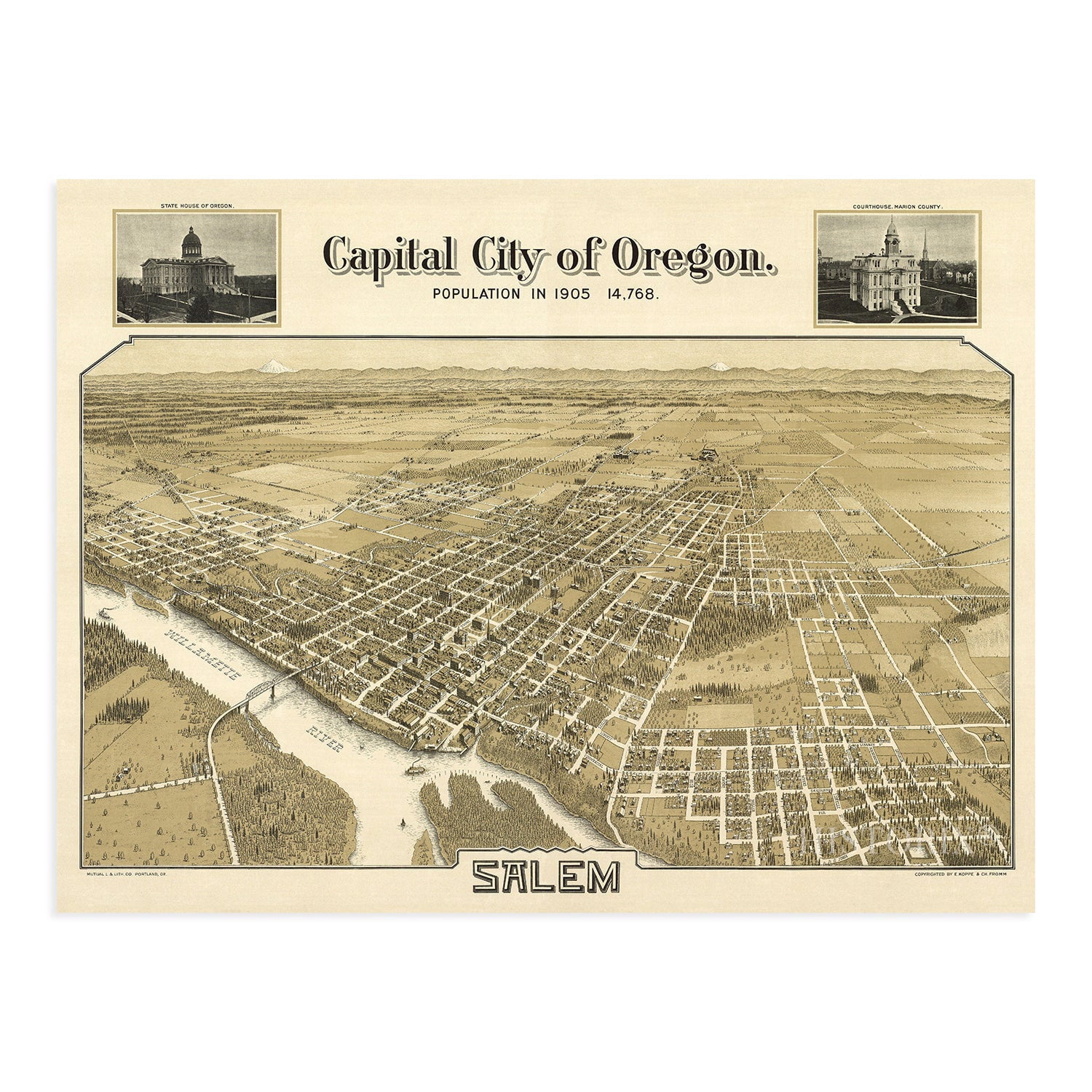 Downtown Salem Oregon Map