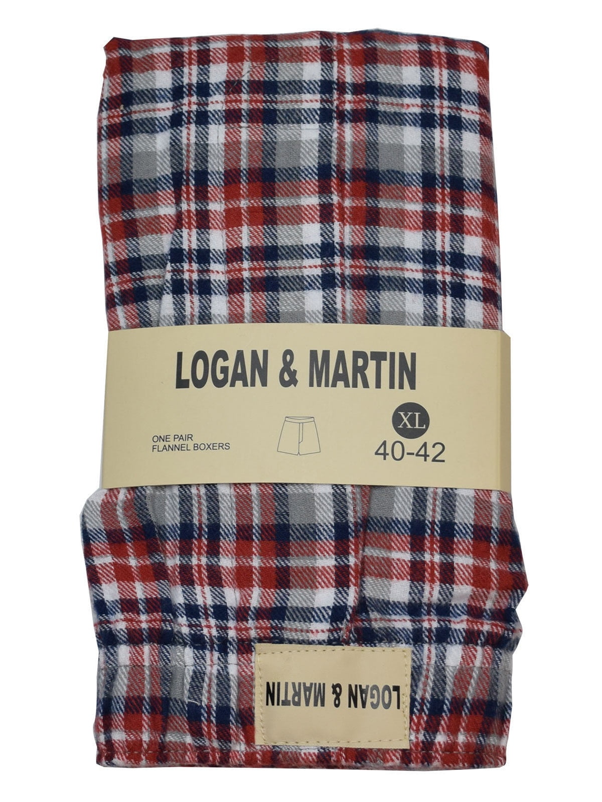 LOGAN & MARTIN MEN'S 100% Cotton FLANNEL BOXERS IN 10 COLORS/STYLES ...