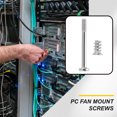 100Pcs Computer Case Fan Screws Kit, #6-32 x 30mm & M5 x 8mm Long Short ...