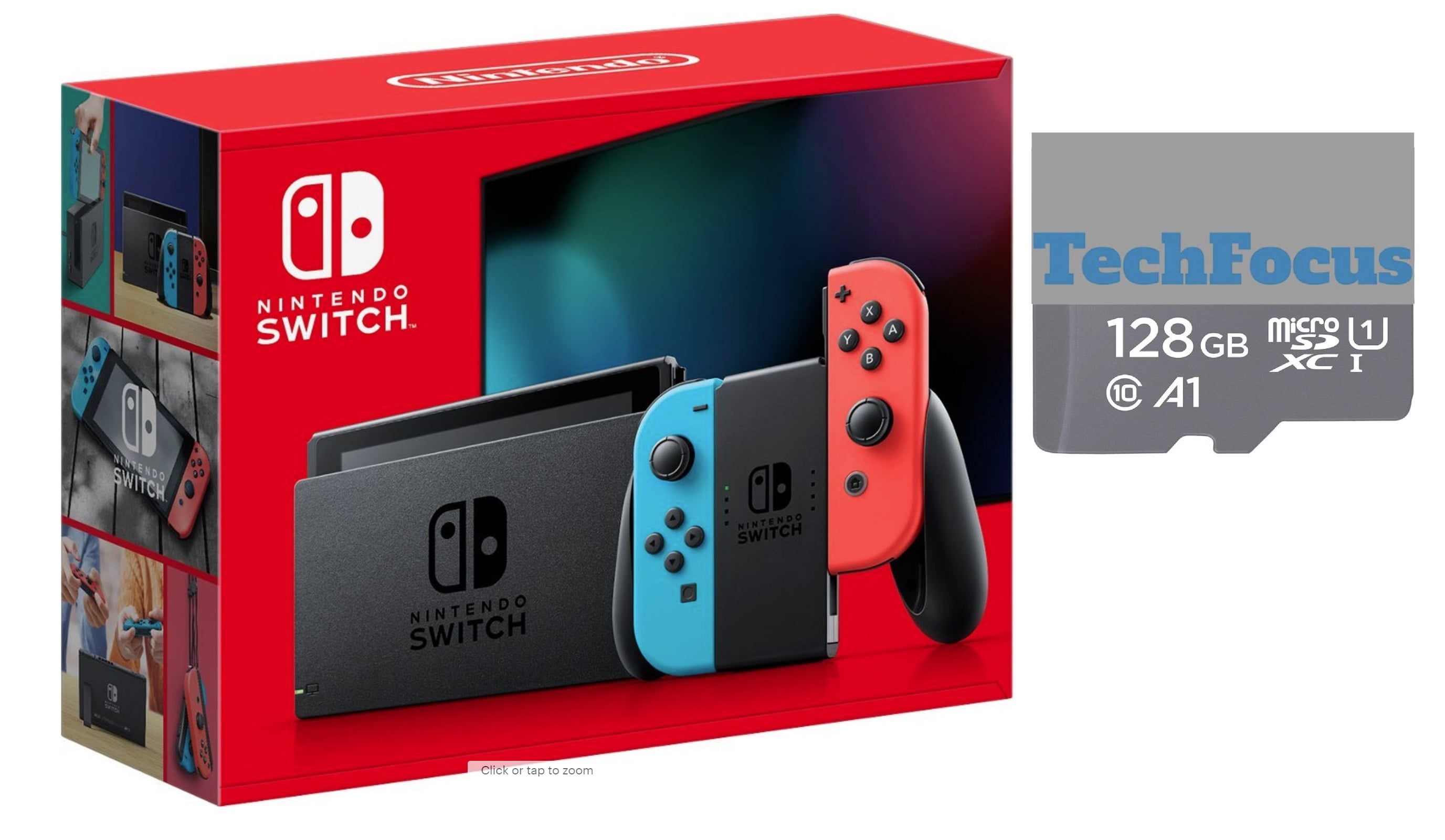Nintendo Switch 32gb Console Neon Blue And Neon Red Joy‑con Bundled