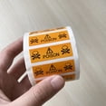 Danger Poison Stickers Labels,0.5x1.5 Inches Fluorescent Orange with ...
