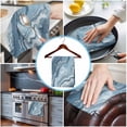 Blue Marble Kitchen Towels Set of 4, Absorbent Microfiber Dish Tea ...