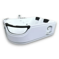 WaterTech Acrylic 72 in. x 43 in. Drop-In Whirlpool and Air Bath Combination Tub - White ...
