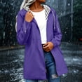 AherBiu Rain Jacket for Women Waterproof Mid-Long Windbreaker Raincoat ...
