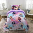 Bratz Kids 4 Piece Purple Reversible Comforter, Bed in a Bag, Twin ...
