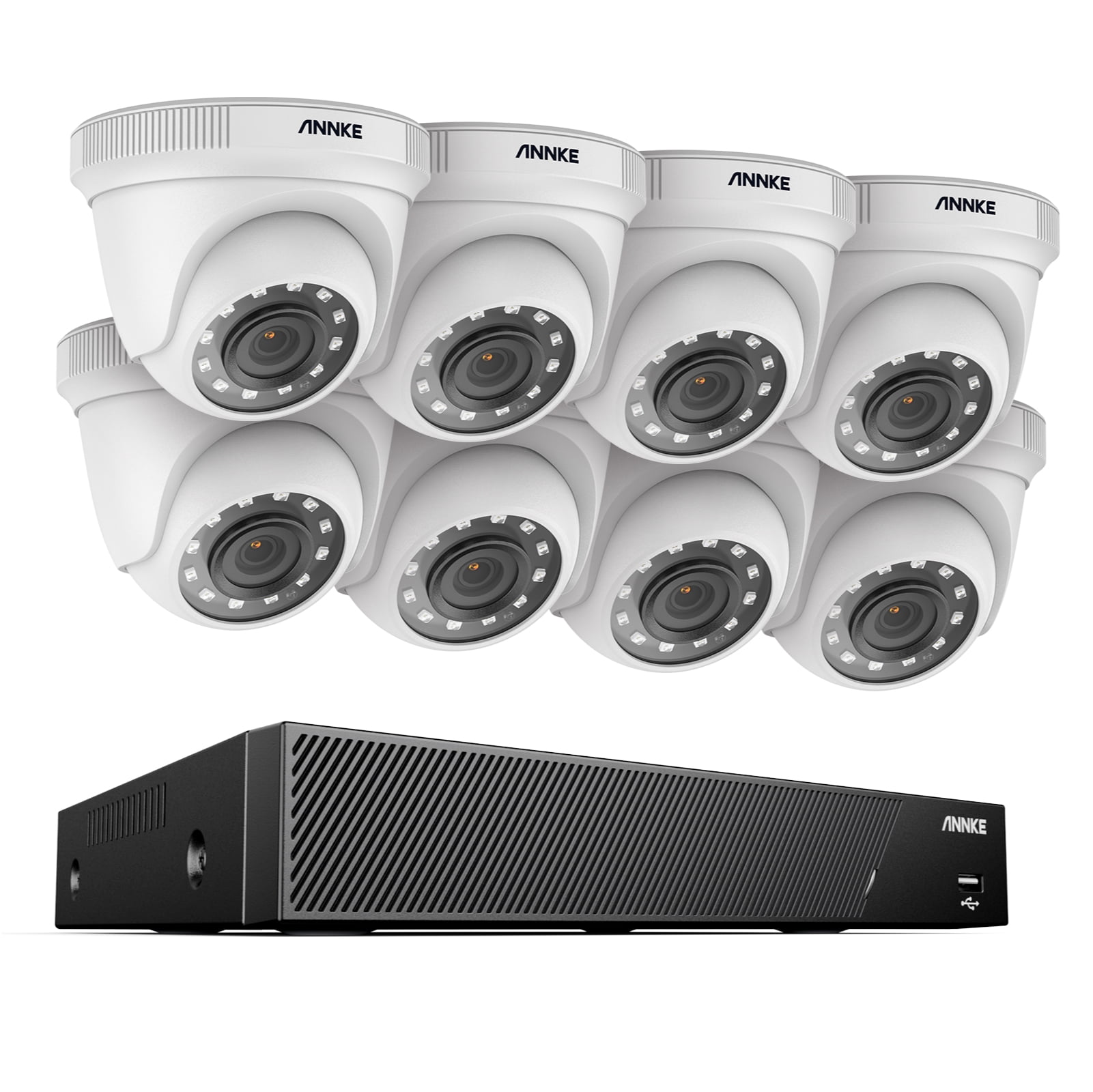 ANNKE 8-channel 1080P Outdoor Indoor Home Security Camera System,6-in-1 ...