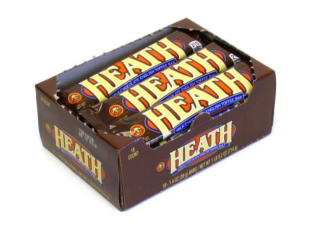 HEATH Milk Chocolate English Toffee Bars (1.4-Ounce Bars, Pack of 18 ...