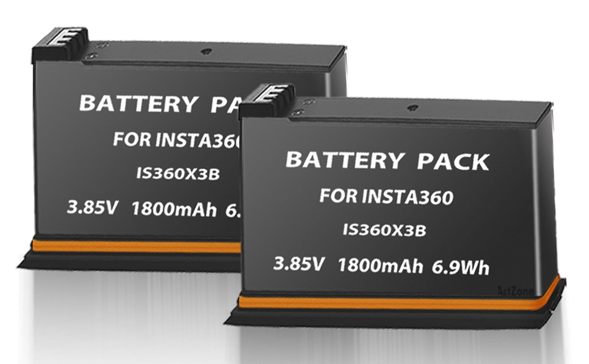 2 Pack ONE X3 Battery Compatible with Insta360 ONE X3 Camera (Battery ...