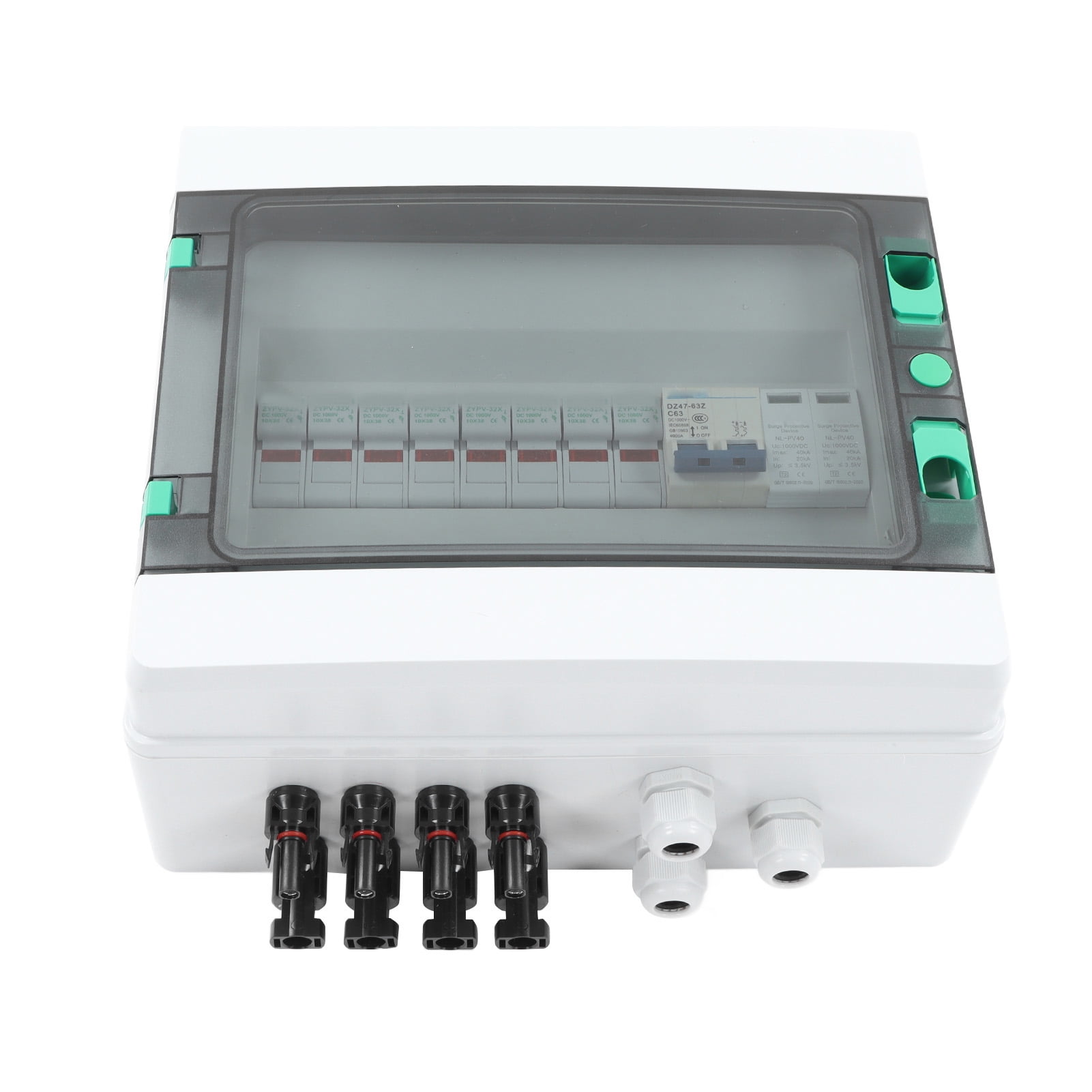 Caja combinadora solar caja combinadora fotovoltaica de 4 cuerdas Disyuntor 63A Protección ...