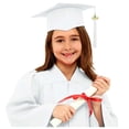 Shinyii Girls Graduation Cap Gown Set Unisex Kids Solid Graduation ...