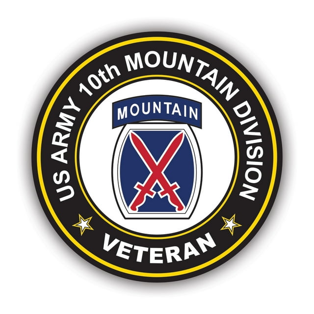 10th Mountain Division Veteran Sticker Decal - Self Adhesive Vinyl ...