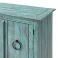 Bowery Hill Modern / Contemporary Rustic Turquoise Solid Wood 65" TV ...