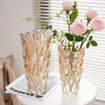 Decorative Glass Vases Clear Crystal Flower Container Plant Pots for ...