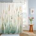 Bathroom Shower Curtain Retro Spring Thatch Waterproof Shower Curtains ...