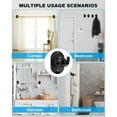 6PCS Self Adhesive Curtain Rod Holders,No Drill Curtain Rod Holder,No ...