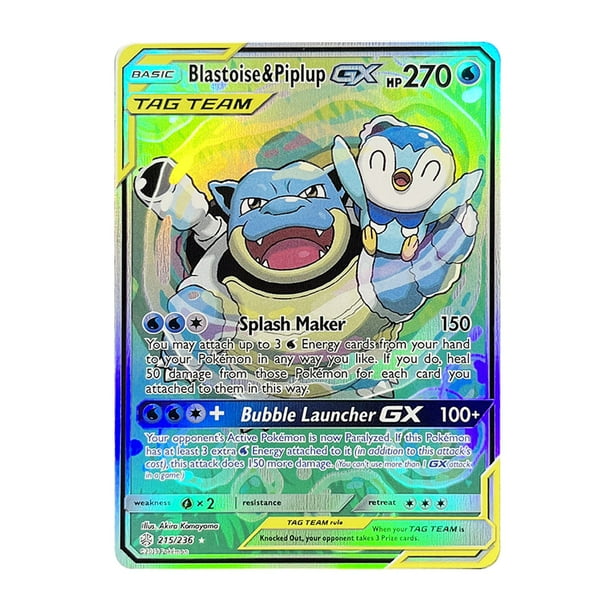 Tarjetas PKM Holográficas WANGXIAOYU Charizard Ex GX Rainbow Blastoise ...