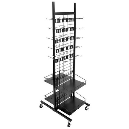 50 Hooks Rolling Display Rack & 4 Shelves | Walmart Canada