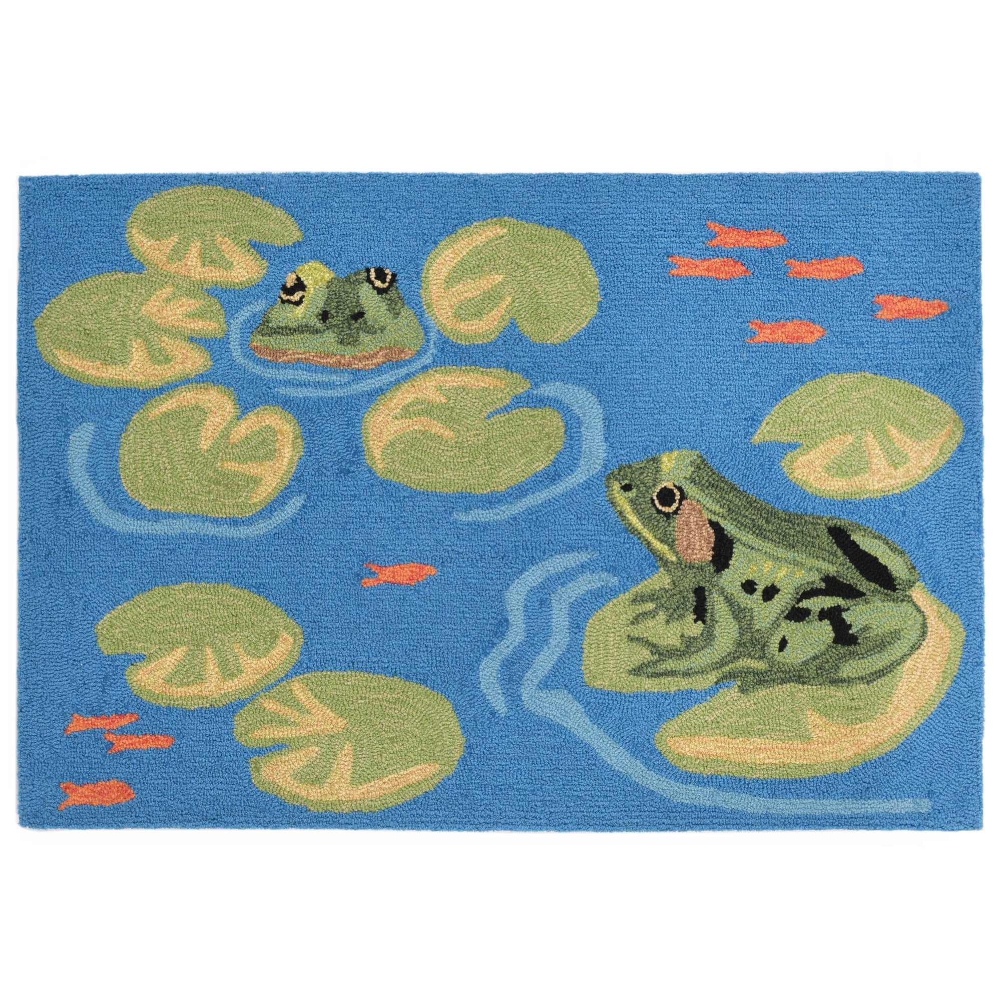 Liora Manne Frontporch Frogs Indoor/Outdoor Rug Green 24"X36" - Walmart.com